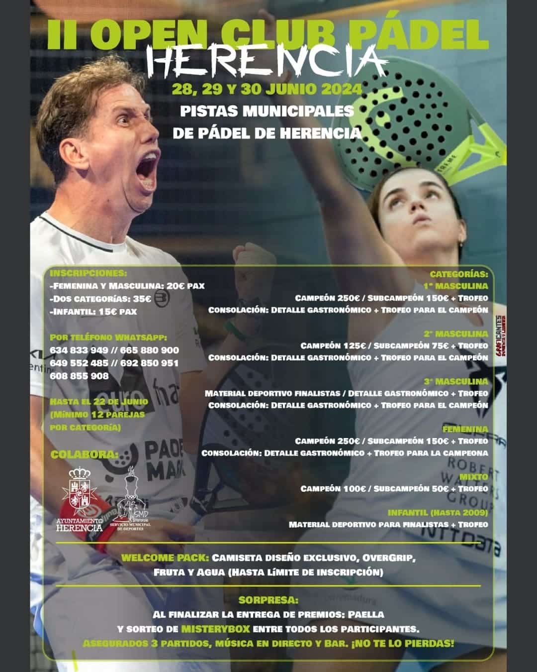 Vuelve el Open Club Pádel Herencia del 28 al 30 de Junio